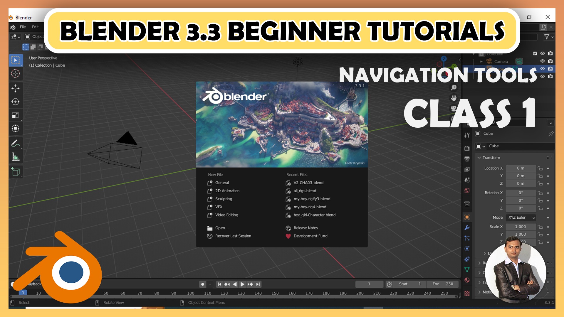 ️ Blender tutorial for beginners 3.3 Navigation tools tips and tricks