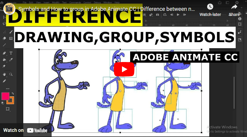 ️ Symbols and How to Group in Adobe Animate CC Tutorials