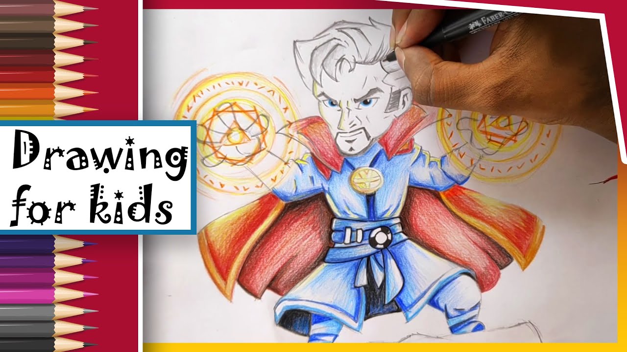 ️How to Draw Doctor Strange Caricature easy step by step