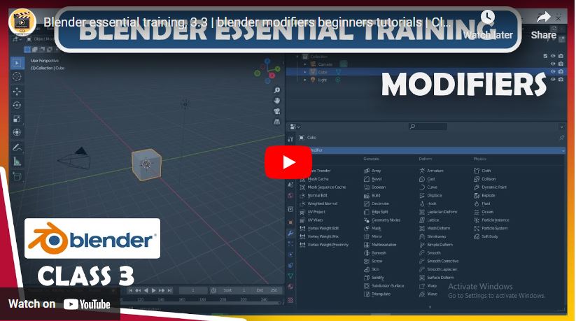 пёџ Blender Modifiers Essential Training 3 3 Beginners Tutorials