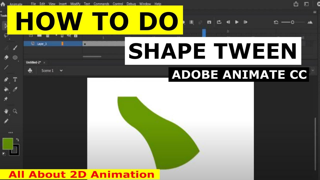 ️ How To Do Shape Tween In Adobe Animate Cc